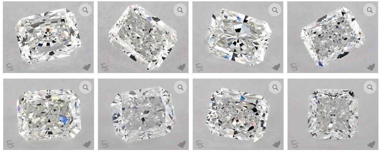 Ideal Proportions For Radiant Cut Diamonds